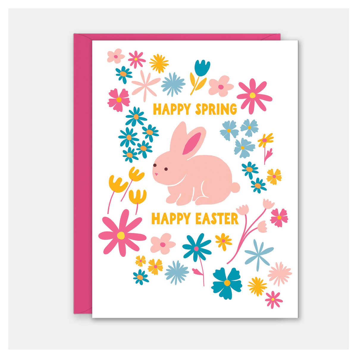 Spring Bunny Easter Card - Rock Scissor Paper