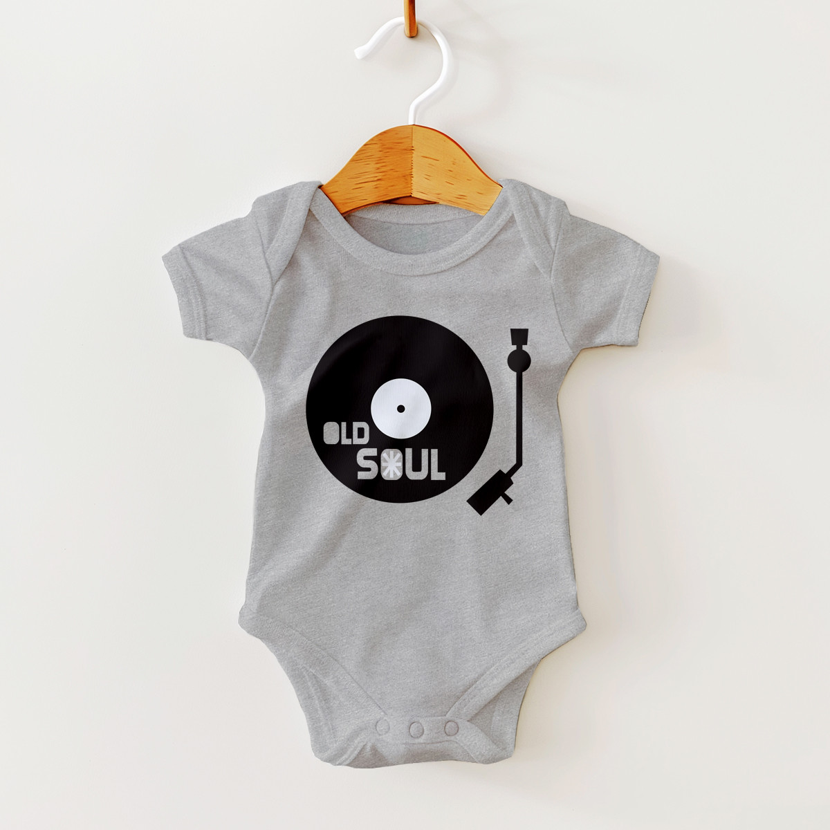 Old Soul Record Player | Baby Bodysuit | Rock Scissor Paper