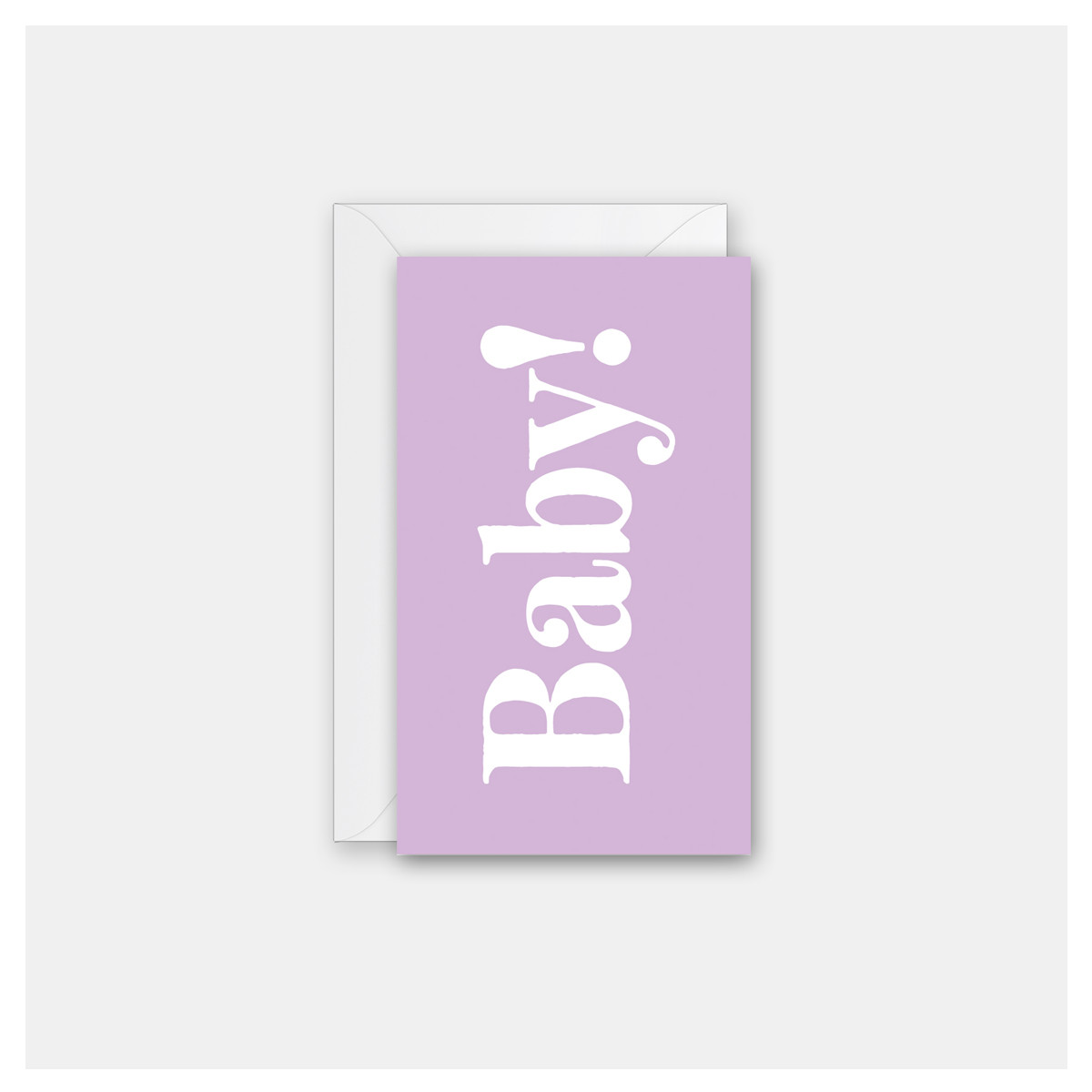 Baby Serif Lilac | Set of 4 Enclosure Cards | Rock Scissor Paper