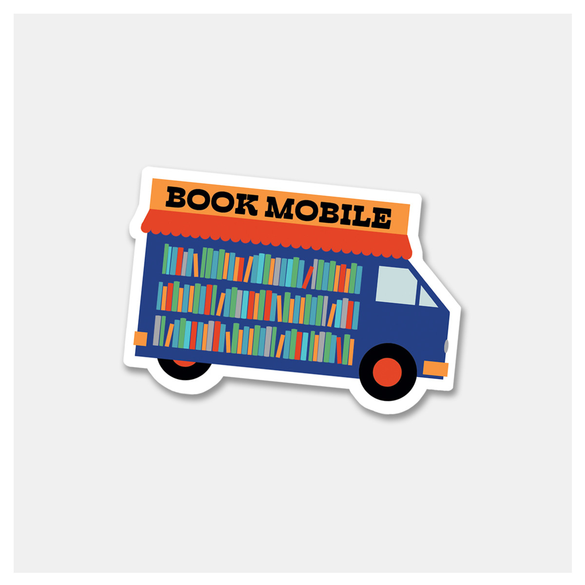 Book Mobile | Vinyl Sticker | Rock Scissor Paper