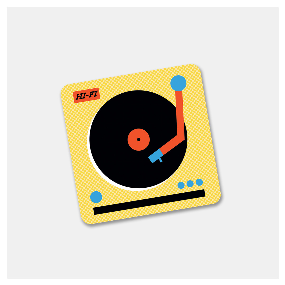 Turntable | Vinyl Sticker | Rock Scissor Paper