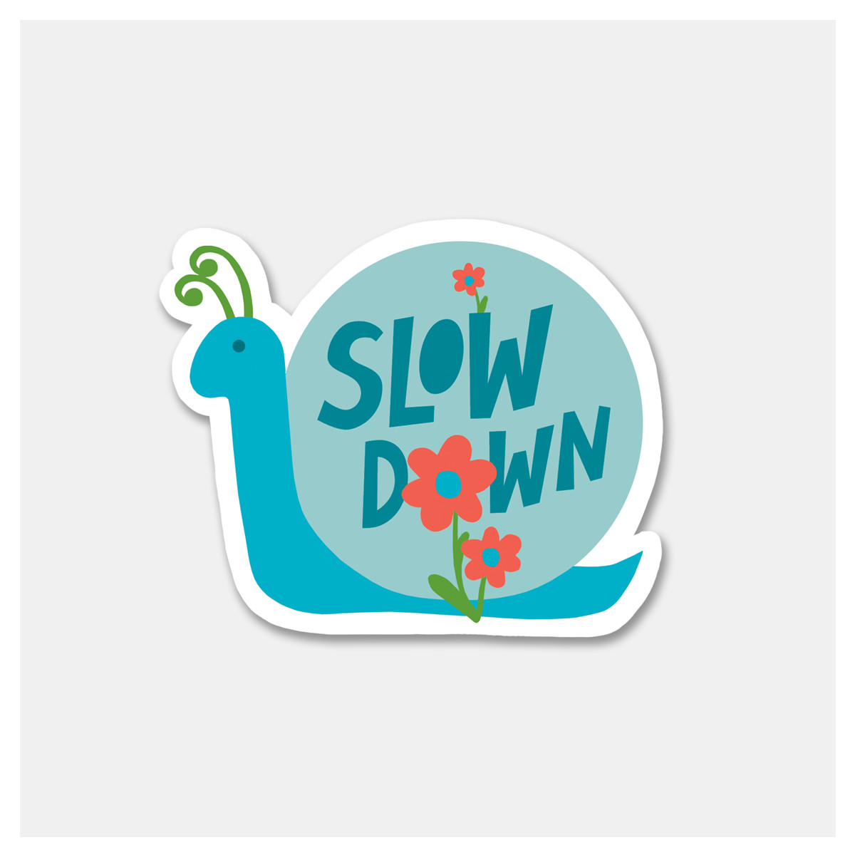 Slow Down Snail | Vinyl Sticker | Rock Scissor Paper