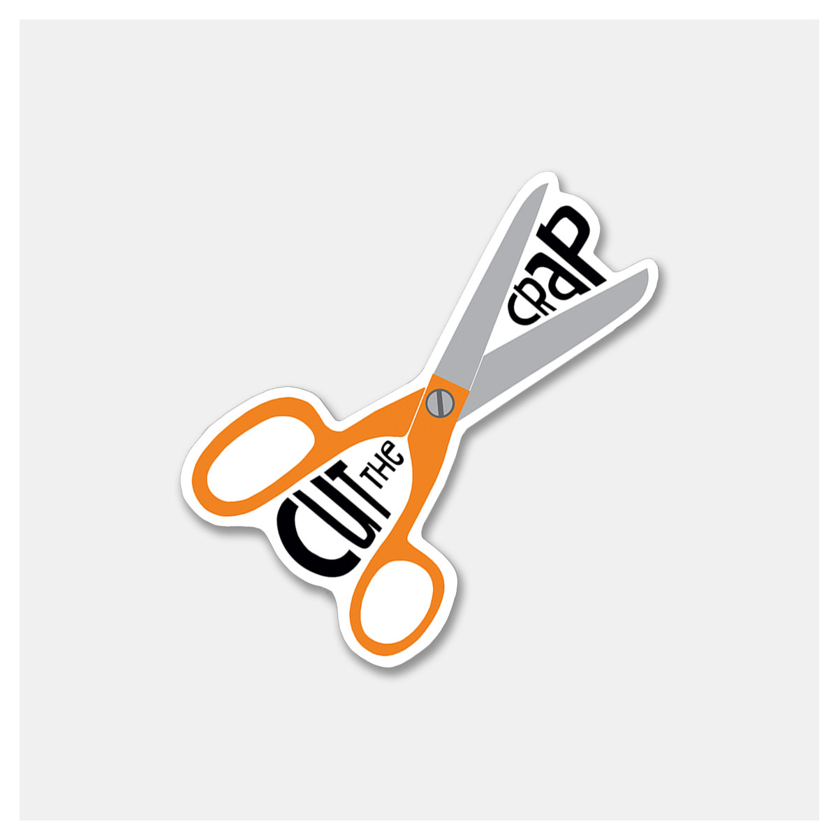 Cut The Crap | Vinyl Sticker | Rock Scissor Paper