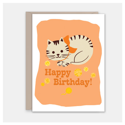 Cuddle Kitten | Birthday Card | Rock Scissor Paper