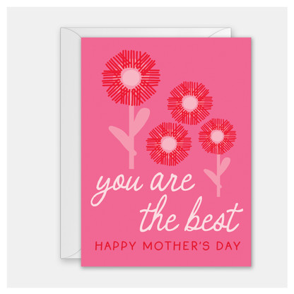 Crosshatch Flowers | Motherʻs Day Card | Rock Scissor Paper