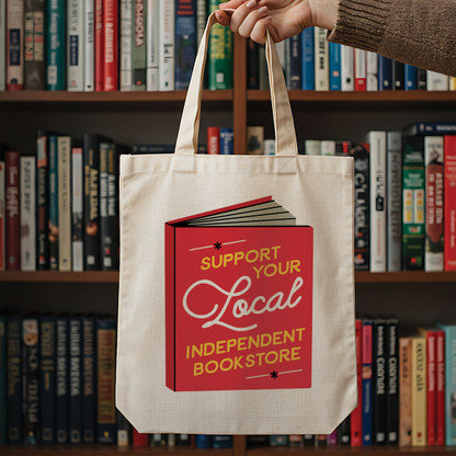 Support Local Bookstores | Tote Bag | Rock Scissor Paper