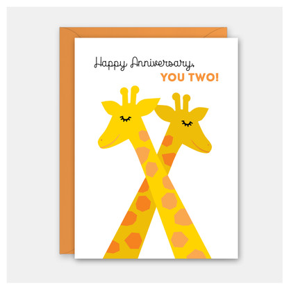 Giraffe Couple | Anniversary Card | Rock Scissor Paper