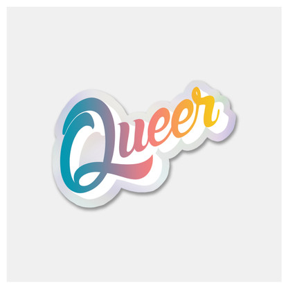 QUEER | Vinyl Sticker | Rock Scissor Paper