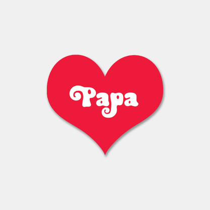 Papa Heart | Vinyl Sticker | Rock Scissor Paper