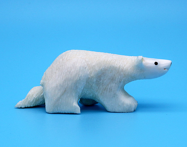 Walking Polar Bear | Alaskan Ivory Carving