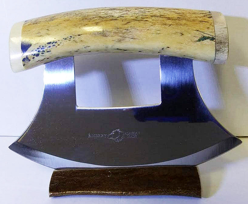 Walrus Ivory Handle Ulu | Alaskan Knife