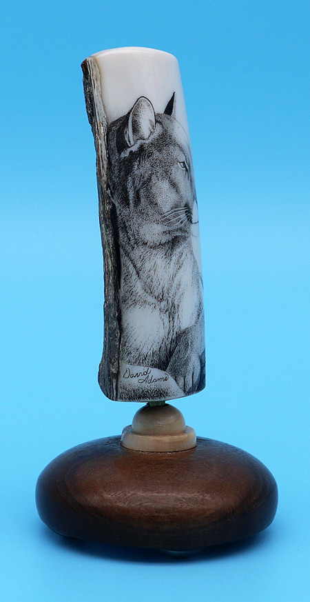Mama Puma with Four Cubs. | Scrimshaw