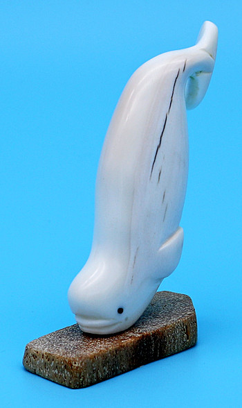 Beluga on Ivory Base | Alaskan Ivory Carving