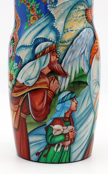 Nativity by Olga Sukhovei | Religious Theme Matryoshka Nesting Doll