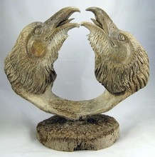 Two Ravens | Whalebone / Walrus Jawbone Carving