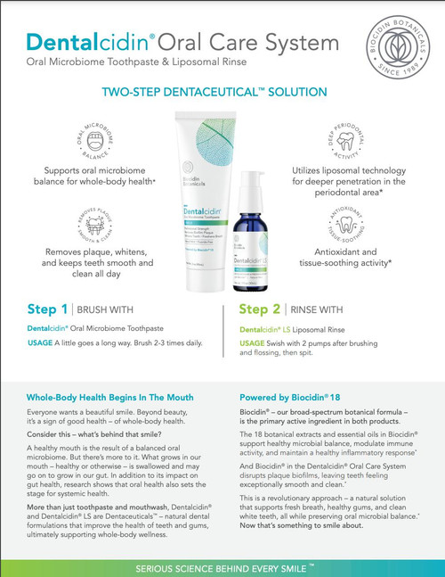 Dentalcidin Toothpaste and Dentalcidin LS Oral Care Solution Bundle