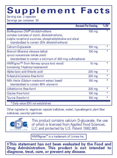Pure Encapsulations DIM DETOX 60 VCAPS