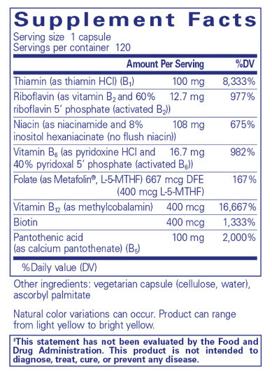 B-Complex Plus, 120 Vcaps, Pure Encapsulations
