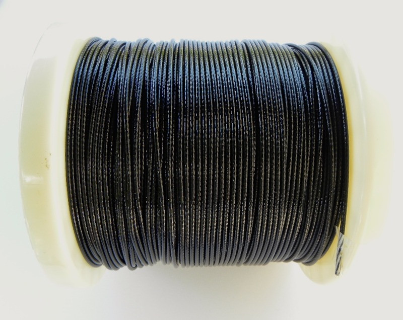 49 Strand Stainless Steel Cable Black Vinyl Coated 500' spool & 100 ...