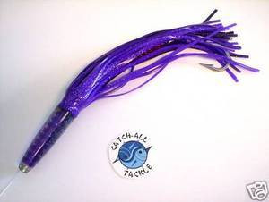 Purple Machine Trolling Lure rigged 13" with 8/0 Stainless Steel hook ...