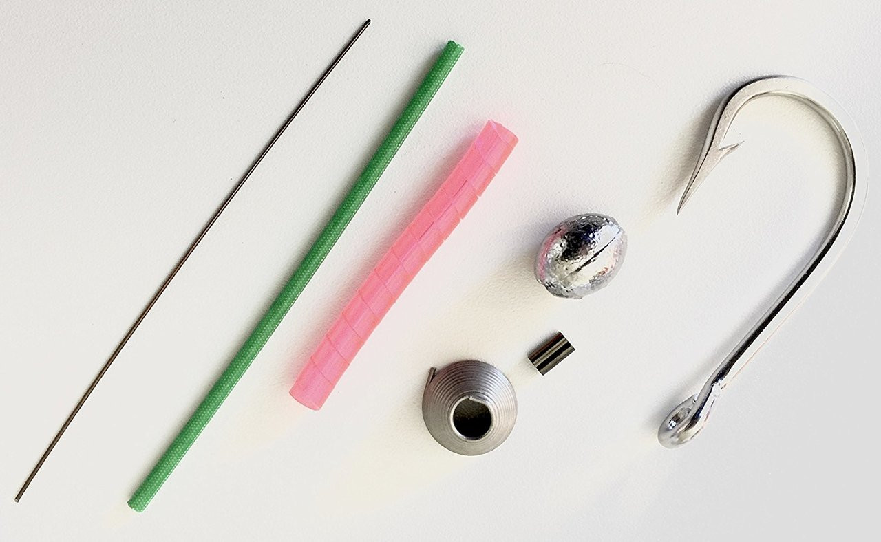 Ballyhoo Pin Rig Kit Hooks, Rigging Springs, Copper Crimps, Line Wraps ...