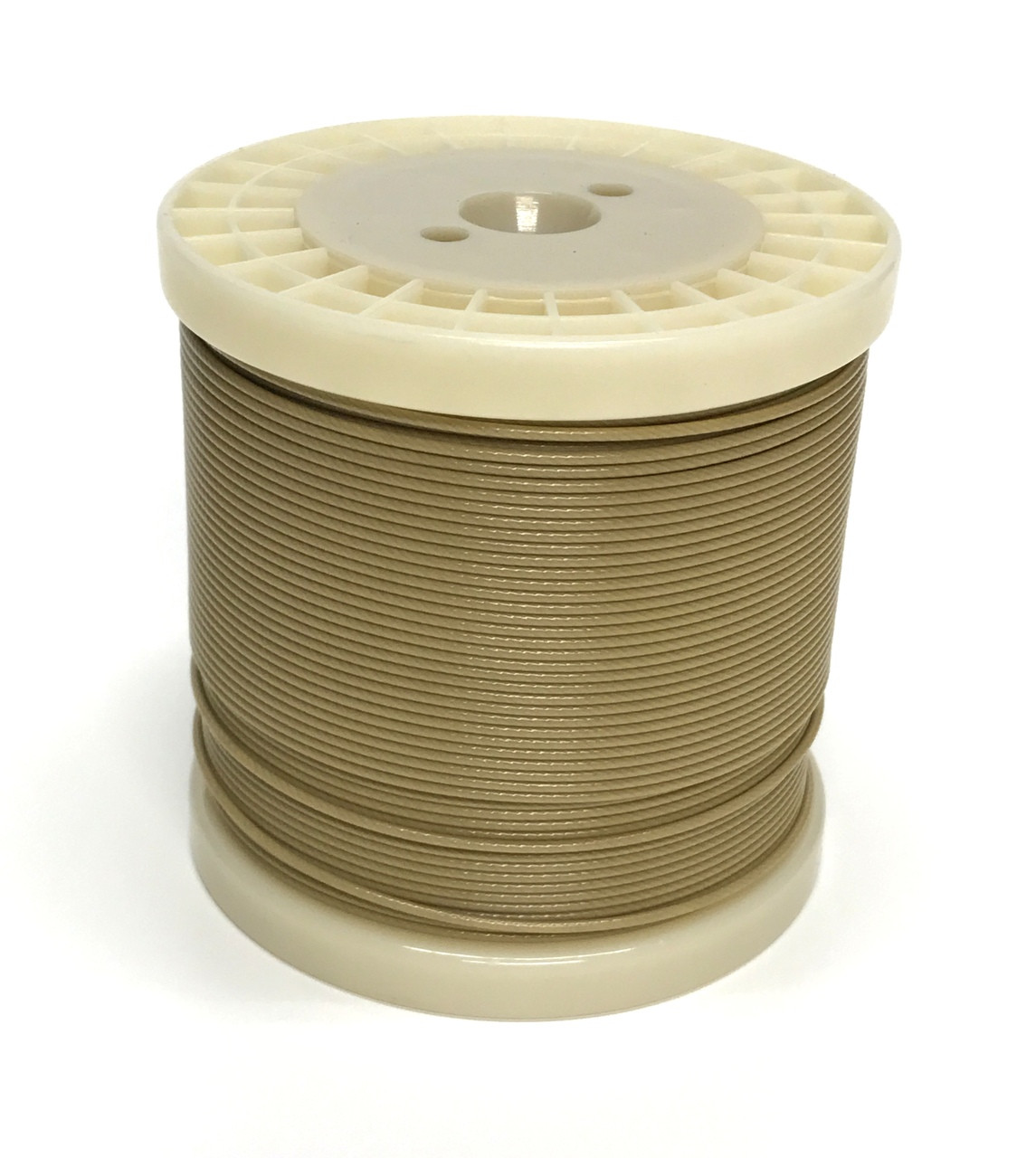 49 Strand Stainless Steel Sand Tone Vinyl Coated Cable 500' spool with ...