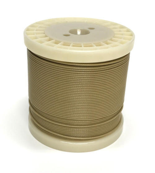 49 Strand Stainless Steel Sand Tone Vinyl Coated Cable 500' spool with ...
