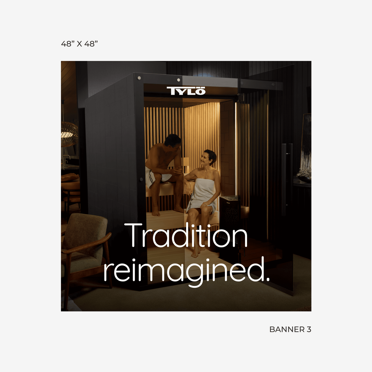 "Tradition Reimagined" 48" x 48" Hanging Banner (Single)