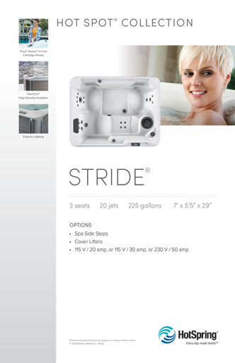 HotSpot Stride Spa Stand Graphic 11 x 17