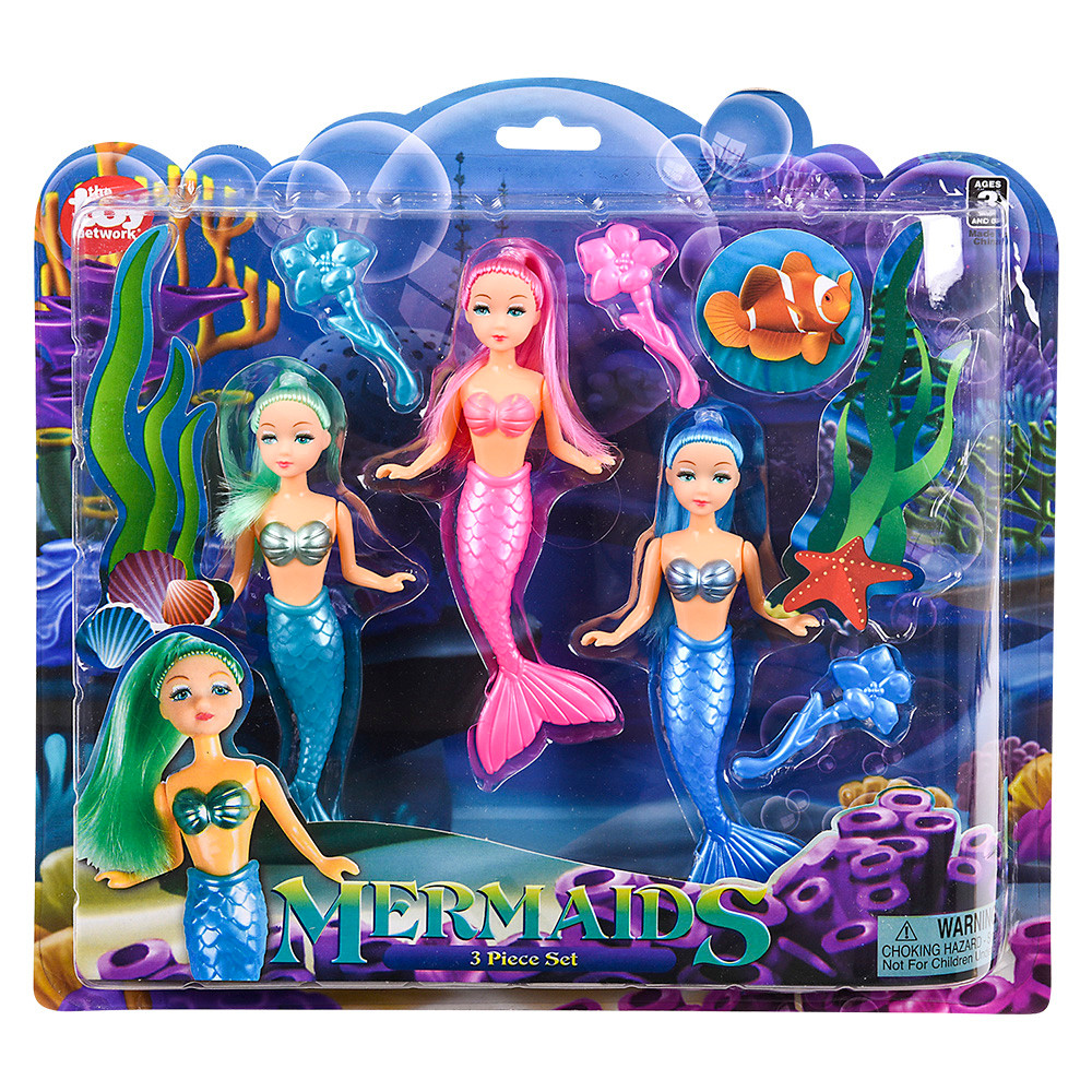 Enchanted Mermaid Doll 3-Pack - 6-inch Mermaid Figures for Imaginative ...