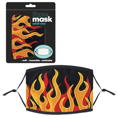 Fiery Flame Reusable Masks - 12 Washable, 2-Layer Adult Face Masks with ...