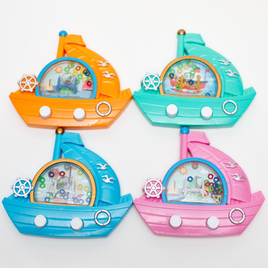 Nautical Water Game Assortment - 12 Colorful Handheld Boat Water Games