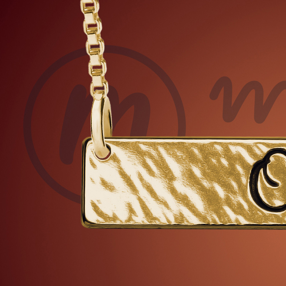 Gold Delight Name Bar Necklace and Gold Personalized Jewelry Pendant