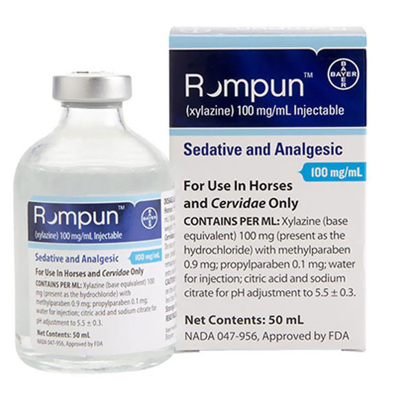 Rompun® Injection (Rx) - 100 mg/mL - KBC International