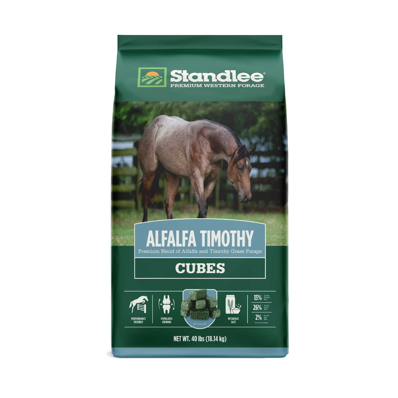 Standlee® Premium Alfalfa/ Timothy Hay Cubes - 40 lbs - KBC International