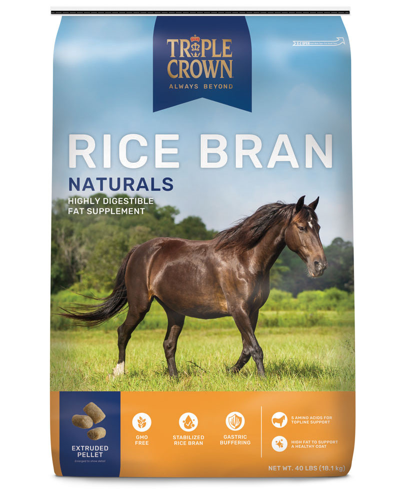 Triple Crown® Rice Bran Naturals Pellet - 40 lb - KBC International