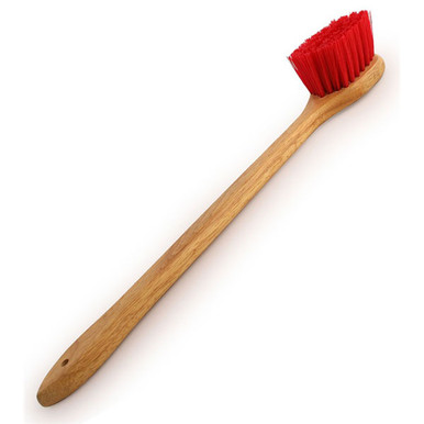Long Handle Red Scrub Brush with 20 inch handle - KBC International