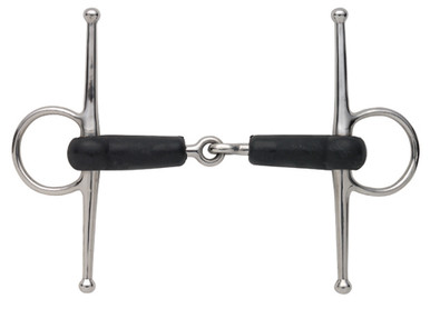 Full Cheek Rubber Jointed Snaffle Bit - KBC International