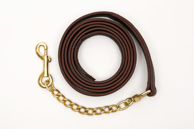 Leather Lead Strap - 12 Inch Chain - KBC International