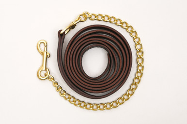 Leather Lead Strap - 24 Inch Chain - KBC International