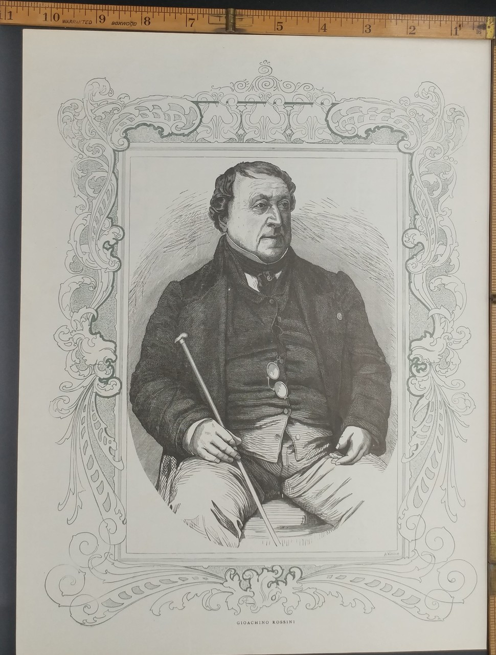 Gioachino Rossini the Italian composer. Original Antique Print 1916 ...