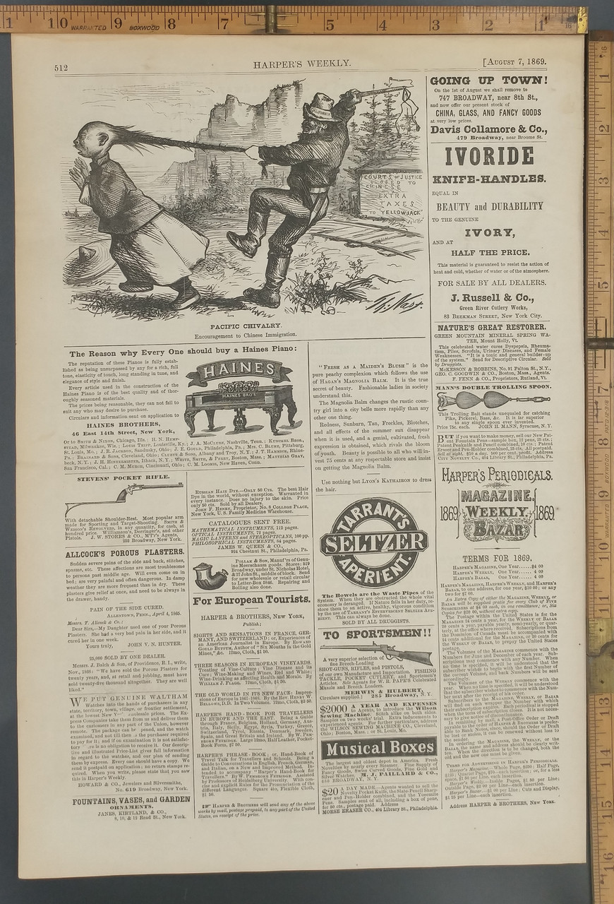 Pacific Chivalry, encouragement to Chinese Immigration. Chinese ...
