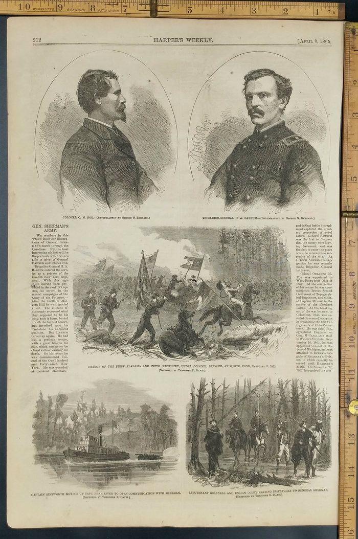 Charge of the first Alabama and fifth Kentucky under colonel Spencer at ...