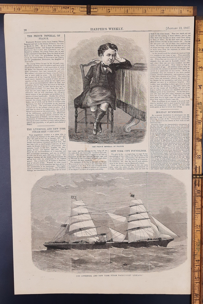The Liverpool and New York steam packet-ship "Chicago". The Prince ...