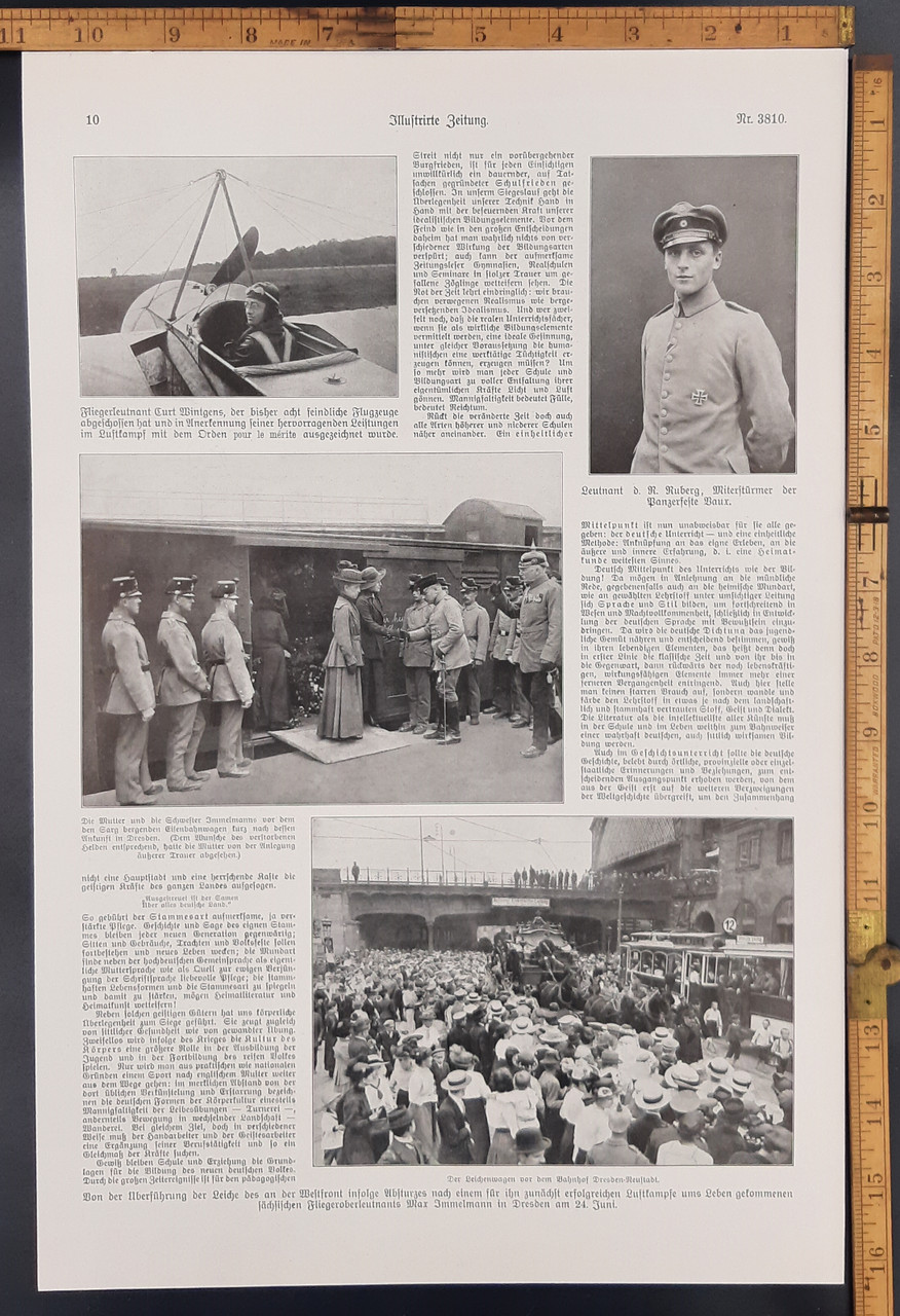 Air Lieutenant Kurt Wintgens. Lieutenant D. R. Ruberg. Max Immelmann's ...