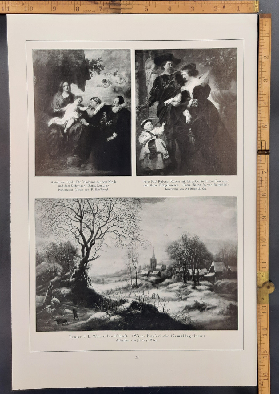 Winter Landscape by Tenier D. J.. The Madonna with child with two ...