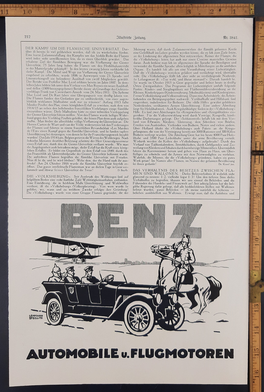 Large ad for Mercedes-Benz automobile and aircraft engines. Great view ...