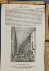 Paternoster Row, crowded streets in old London. Original Antique ...