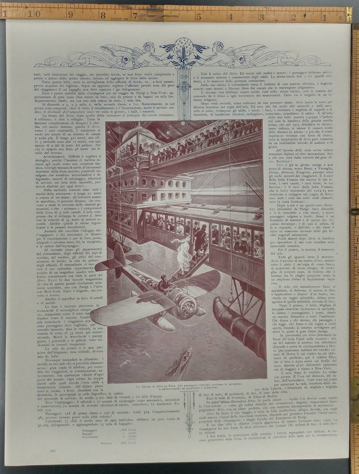 A woman bording a blimp from a plane. Original Antique Print 1915 ...