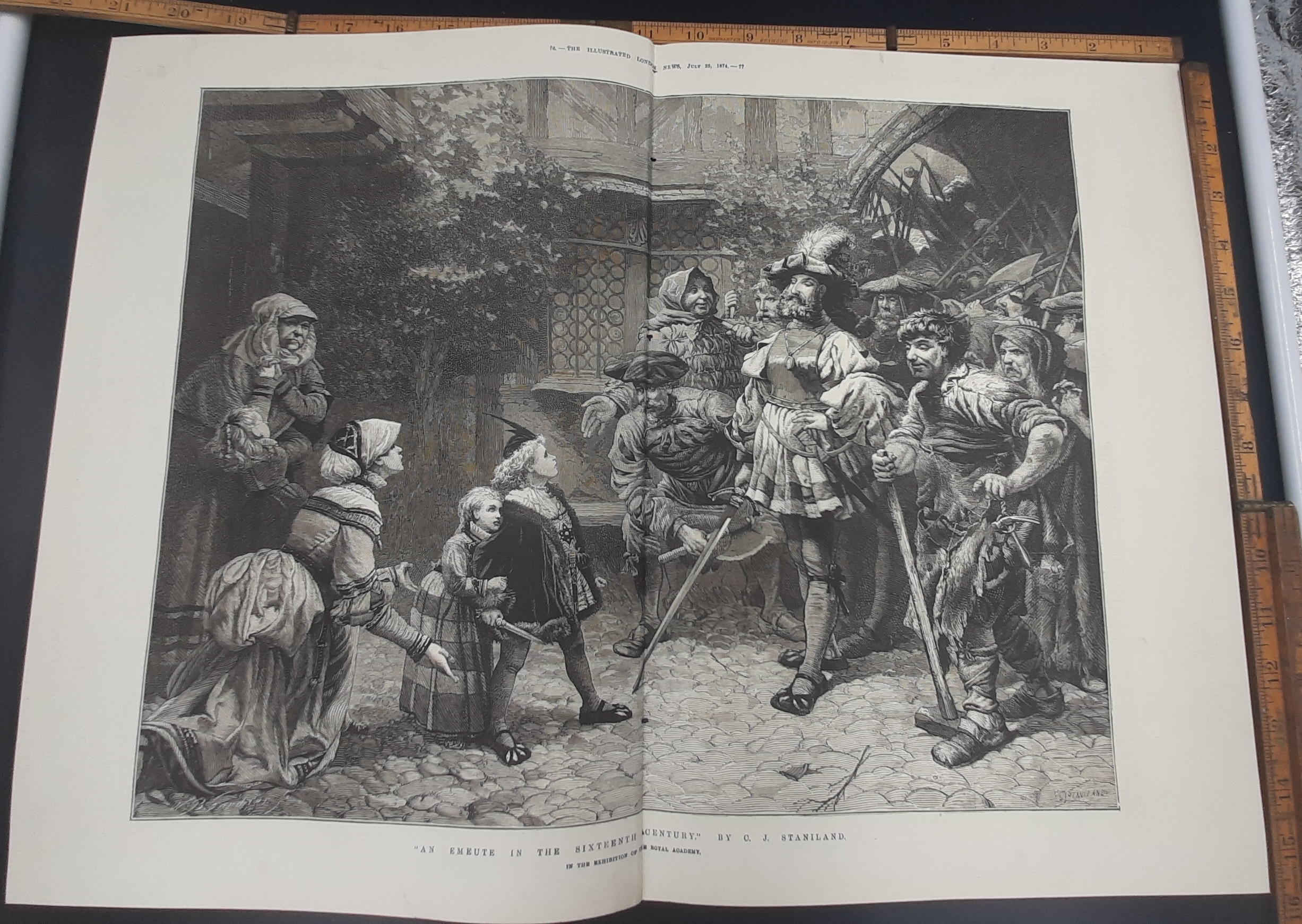 An Emeute in the 16th century by Charles J. Staniland, In the ...